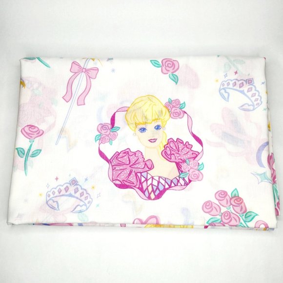 Mattel | Bedding | Vintage Barbie Twin Flat Sheet Pink Ballerina Print ...
